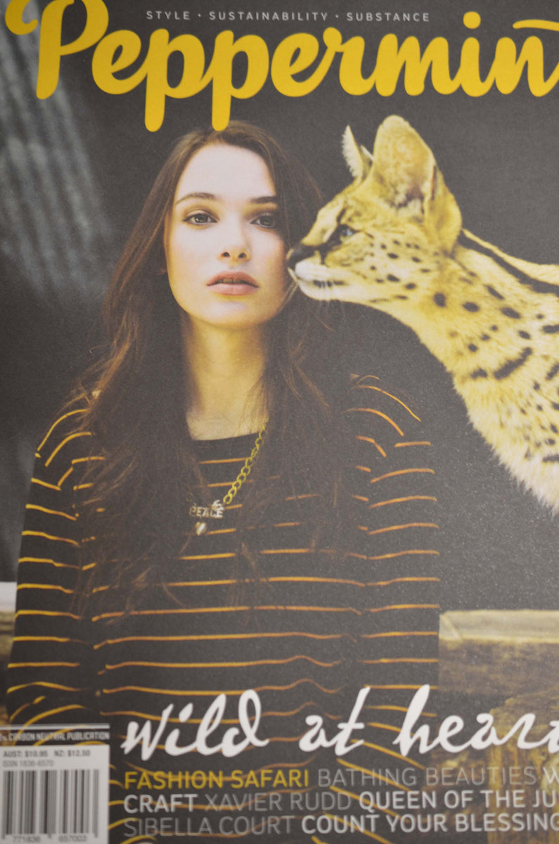 Ghost and Lola necklace featured on cover of Peppermint Magazine