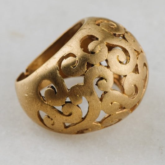 Curvaceous Style | Gold Ring | Vintage Carved Ring | Jewellery – Ghost ...